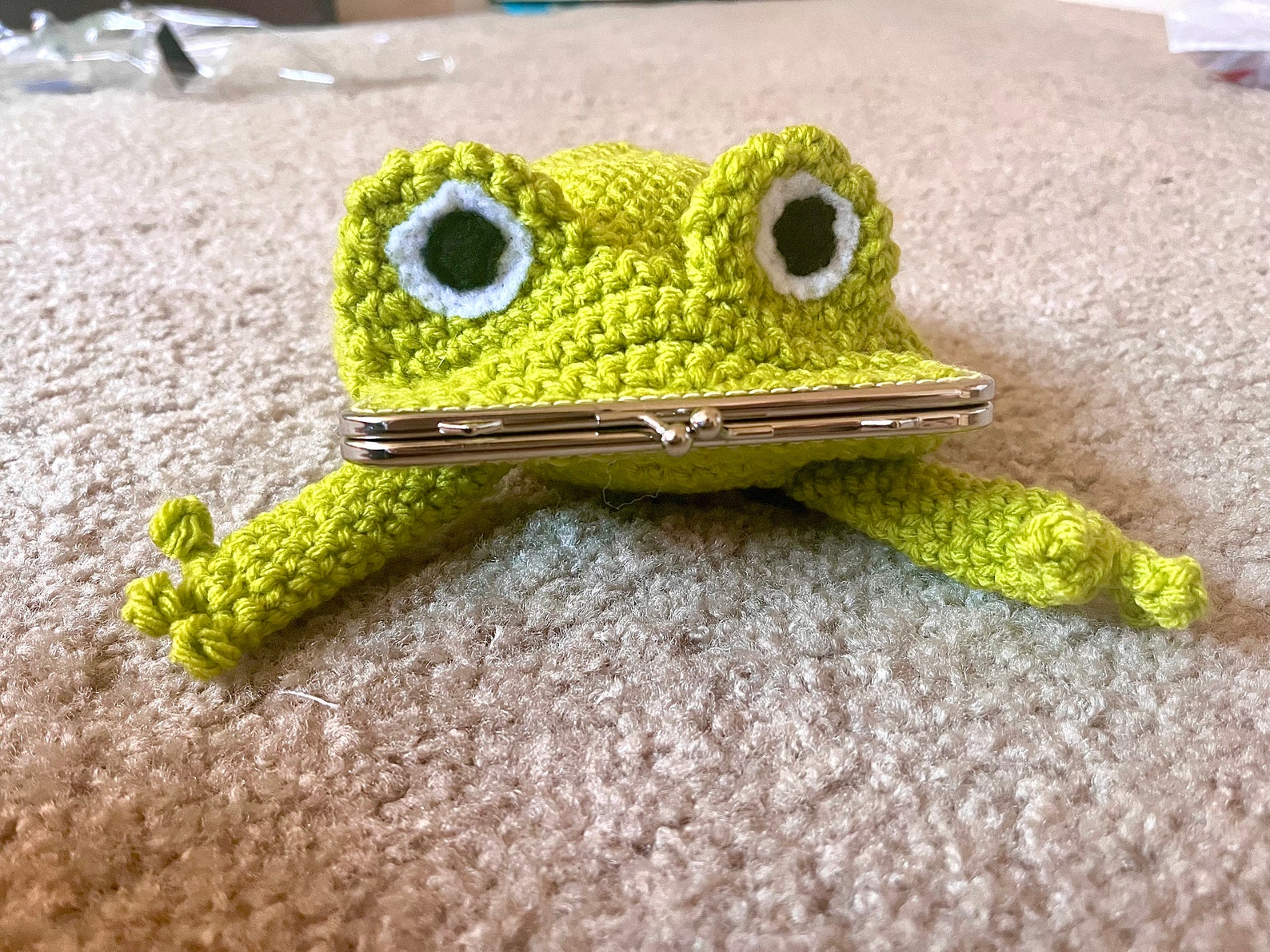 Frog Mouth Wallet Anime Crochet Bag Coin Purse Cottagecore - Etsy