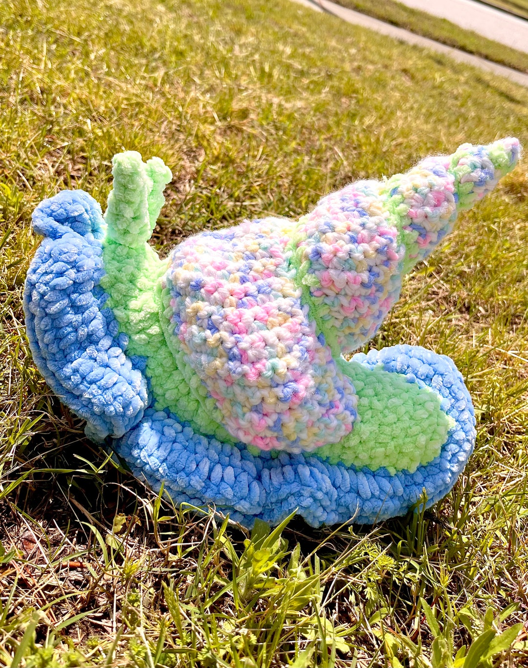 Pastel Snail Stuffed Plushie Fuzzy Toy - Etsy