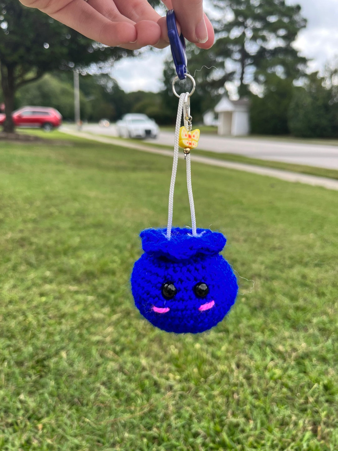 Blueberry Keychain Crochet Toy Amigurumi - Etsy