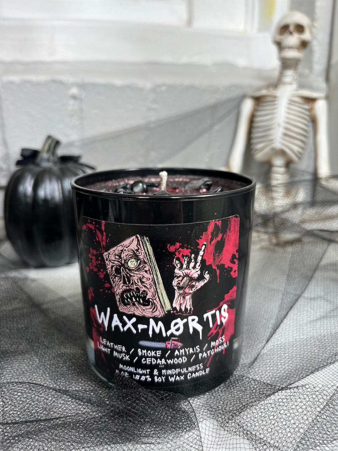 Evil Dead Soy Wax Crystal Candle Wax Mortis Necronomicon - Etsy New Zealand