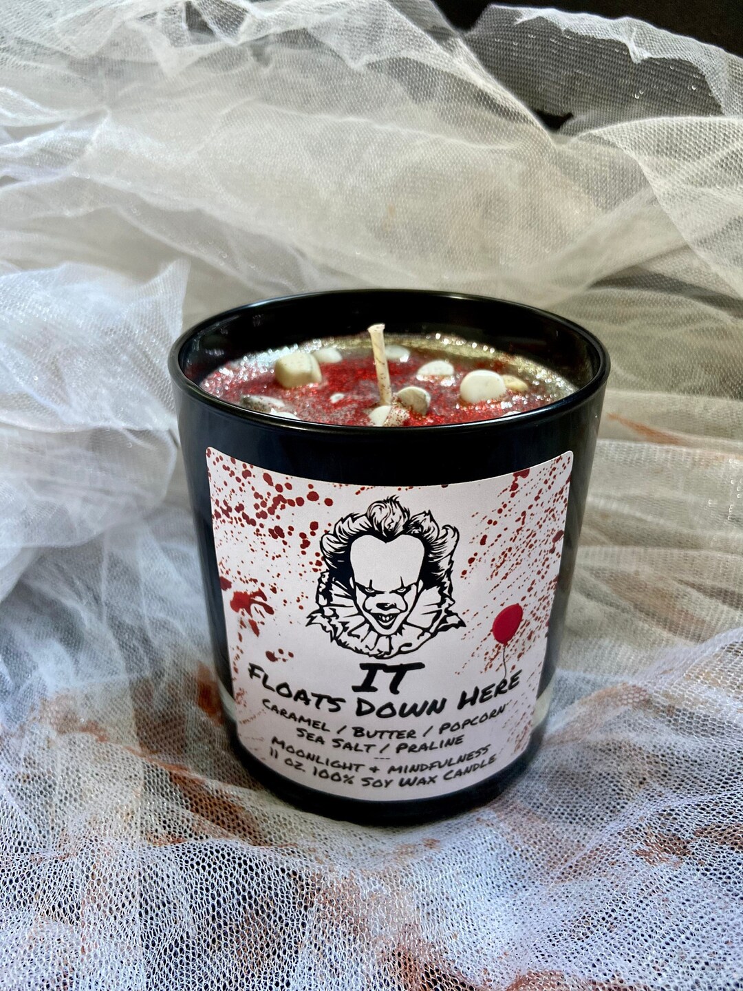 Pennywise Crystal Candle, IT Floats Down Here, Horror Movie Candles ...