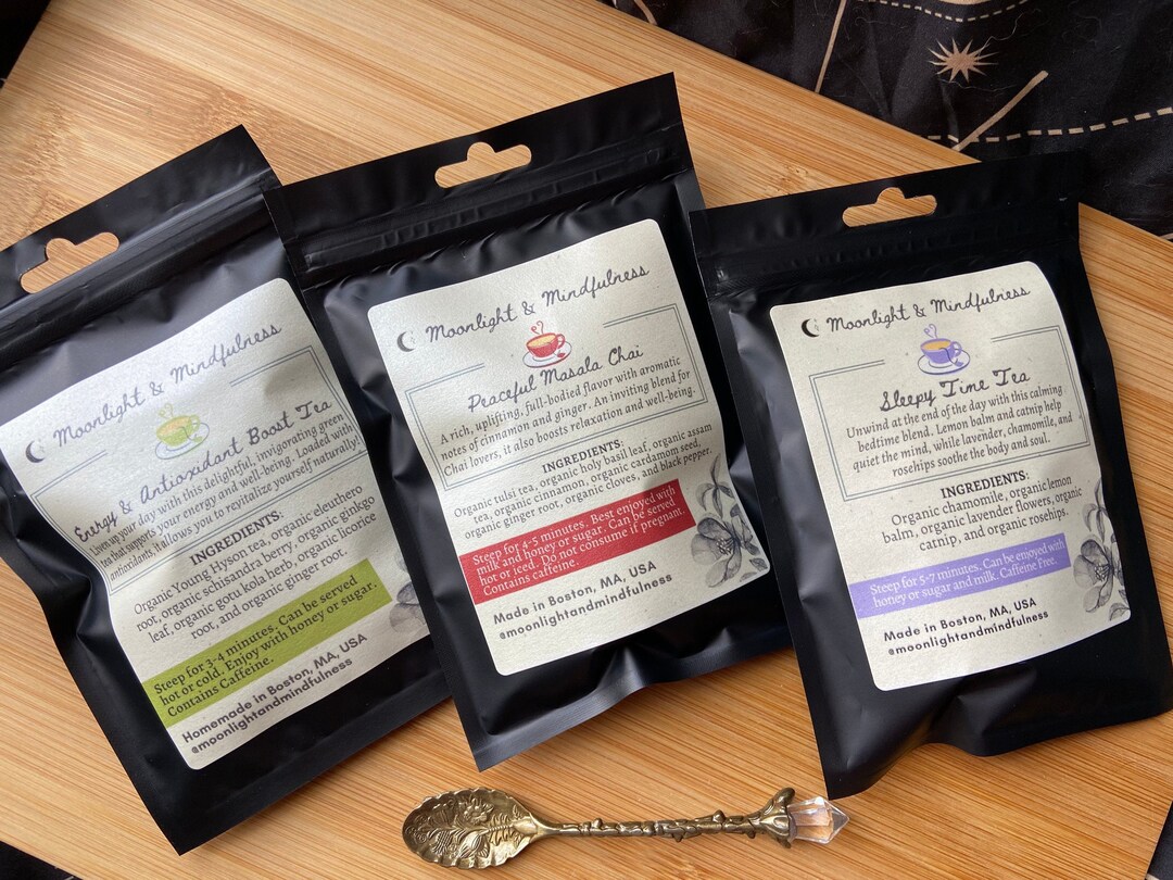 Organic Tea Sampler, Set of 3, Loose Leaf, Tea Bags, Tea Gifts, Morning ...