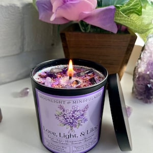 Lilac Soy Wax Crystal Candle, Mothers Day Gifts, Floral, Summer Scent ...