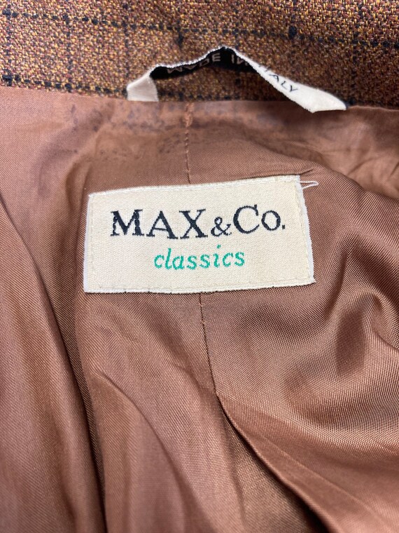 Max & Co Classics Max Mara brown checked wool jacket … - Gem