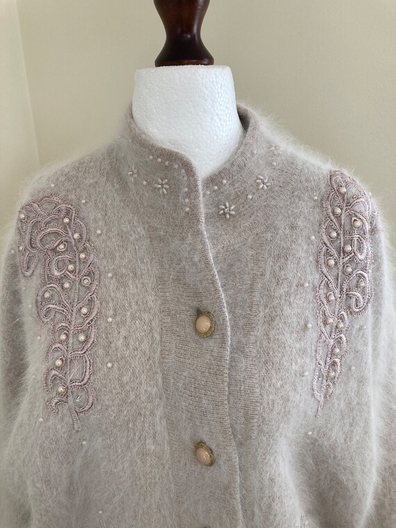 Cinderella vintage cream super fluffy angora wool jac… - Gem