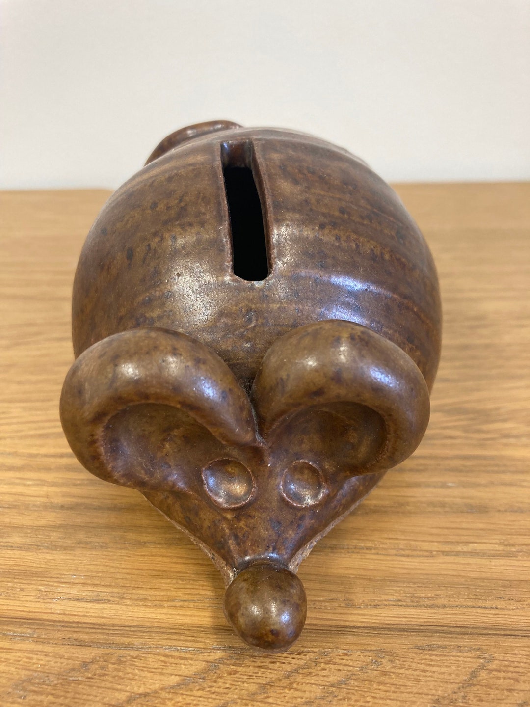 Vintage Dark Brown Ceramic Pottery Small Mouse Money Box - Etsy