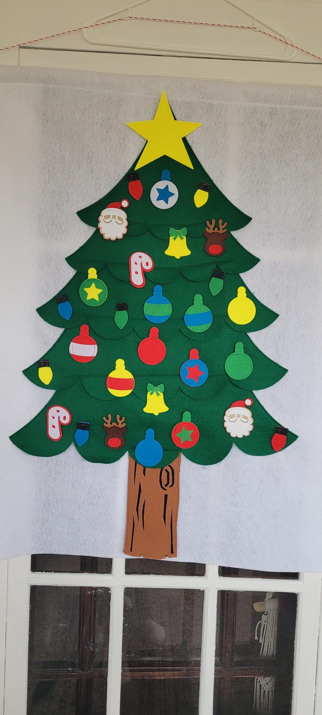 Toddler Christmas Tree! Large Felt Tree With 28 Felt Lights, Ornaments ...