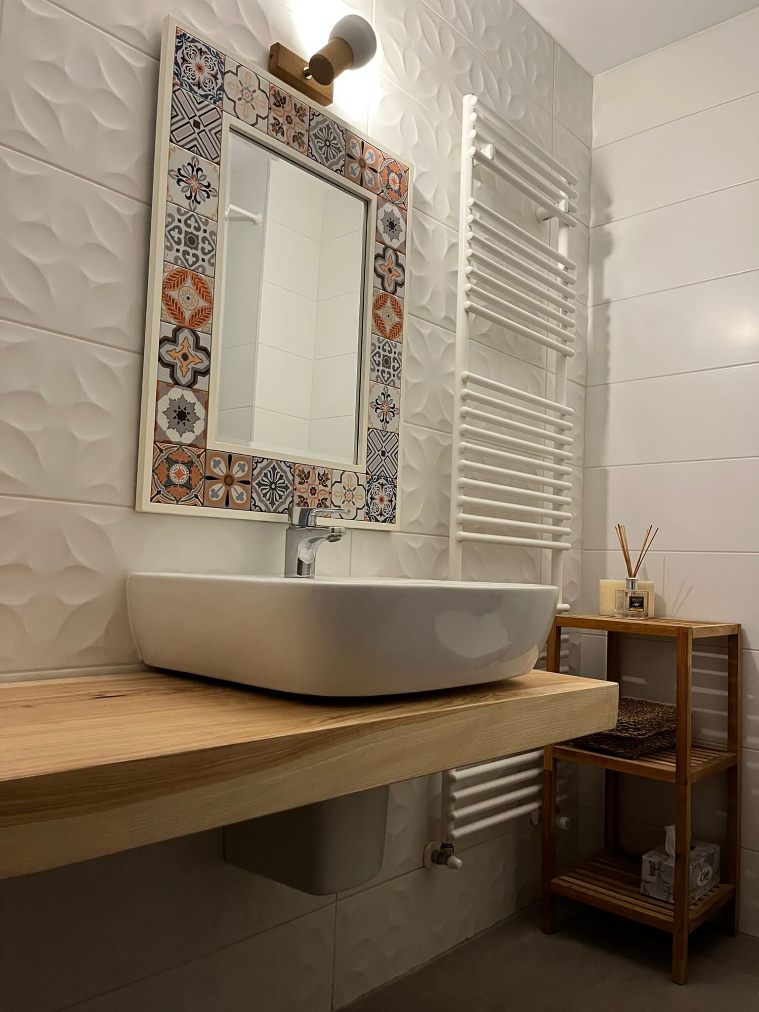 Custom Oak Bathroom Floating Vanity Shelf: Live Edge Rustic Wood - Etsy