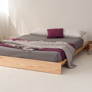 Japanese Minimalist Platform Bed Frame / Japanese Furniture / Floating ...
