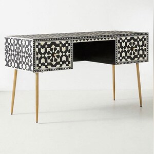 Moroccan Bone Inlay Desk/ Console/writing Desk - Etsy