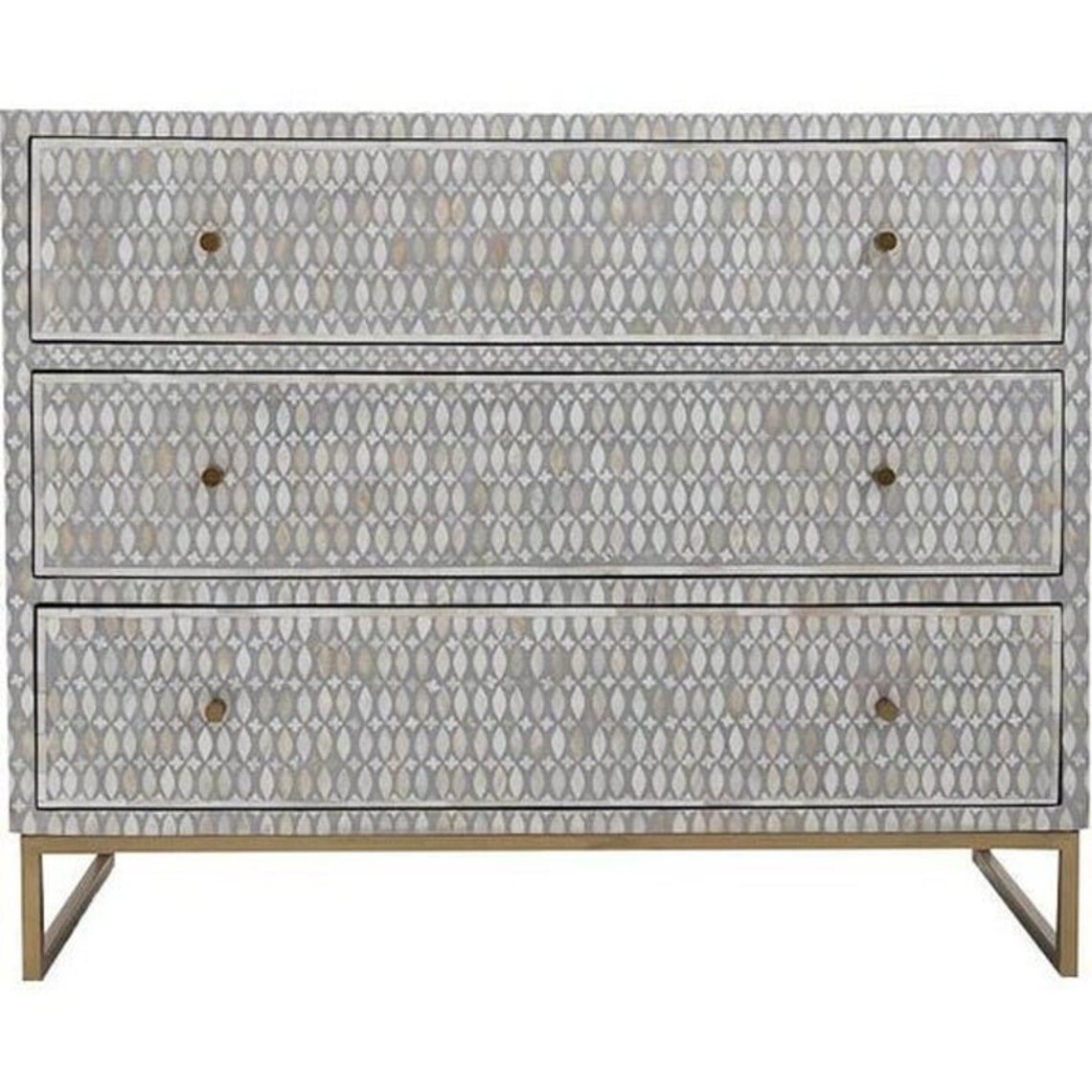 Bone Inlay Chest of 3 drawer Gray Bone Inlay Dresser Bone | Etsy