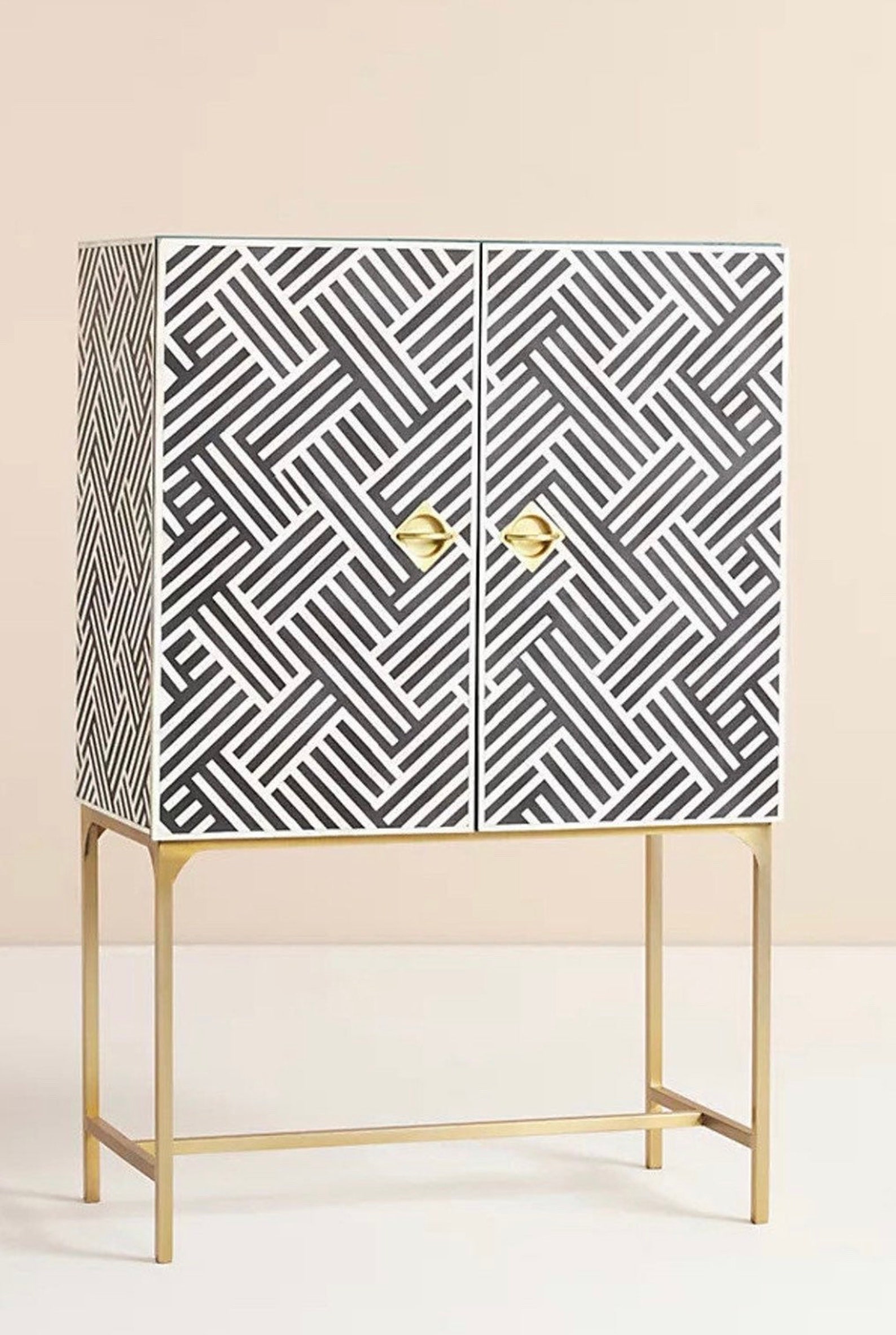 Bone Inlay Optical Design Bar Cabinet Bone Inlay Bar Unit - Etsy