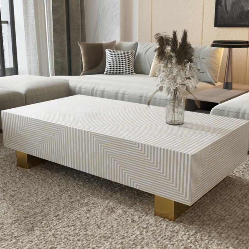 Bone Inlay Table - Etsy