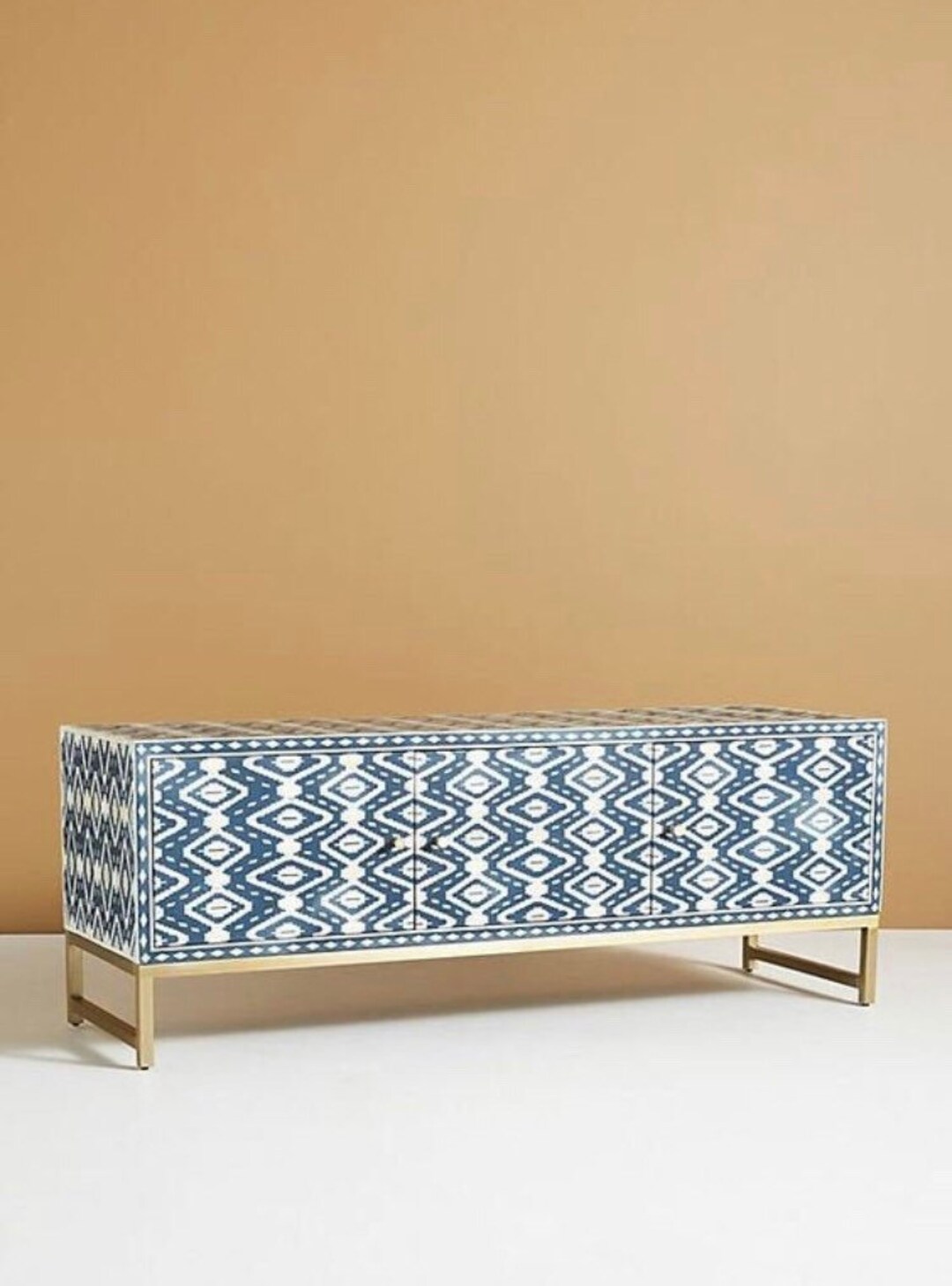 Bone Inlay Optical Media Console Ikat, Bone Inlay Optical TV Unit ...