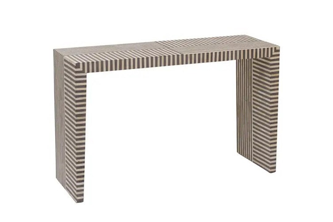 Bone Inlay Optical Design Console Grey Color / Bone Inlay Desk - Etsy