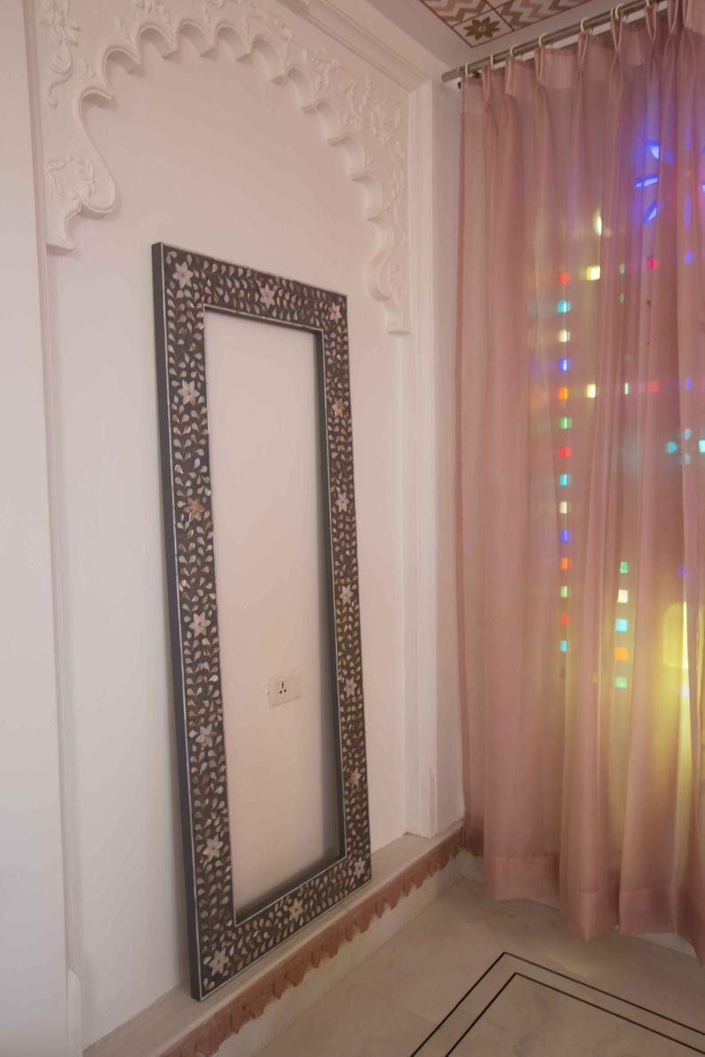 Mother of Pearl Inlay Mirror Frame mop Inlay Frame Grey - Etsy