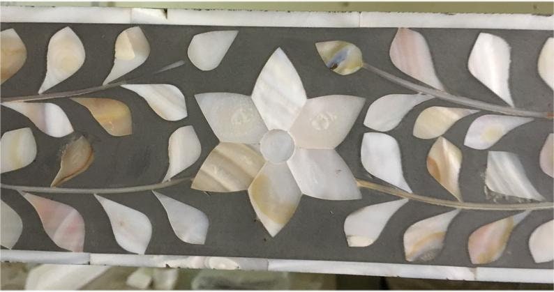 Mother of Pearl Inlay Mirror Frame mop Inlay Frame Grey - Etsy