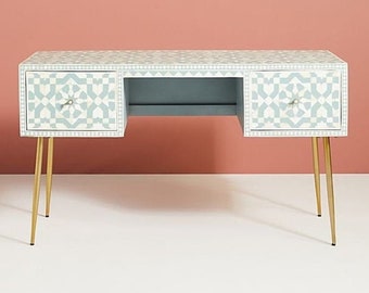 Bone Inlay Desk | Etsy