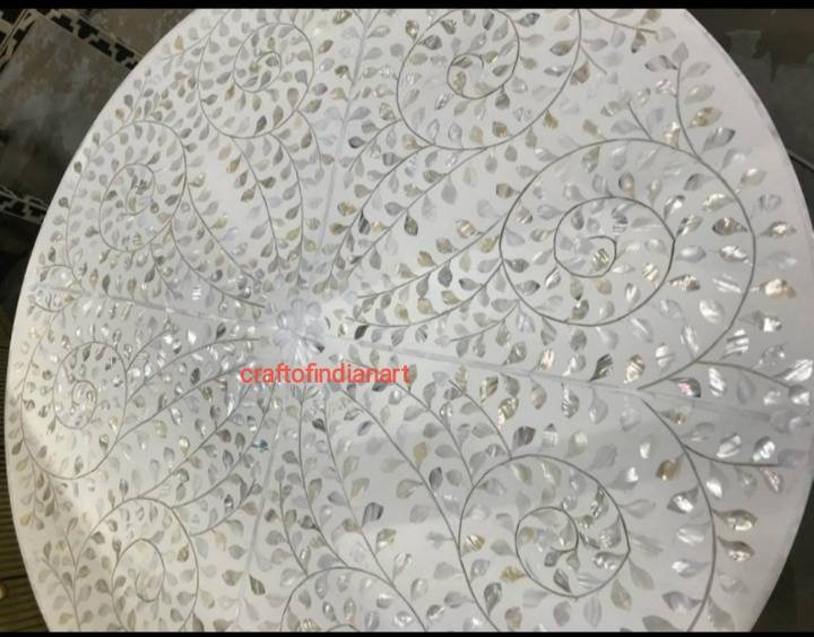 Mother of Pearl Inlay Floral Design Coffee Table Free Shipping - Etsy
