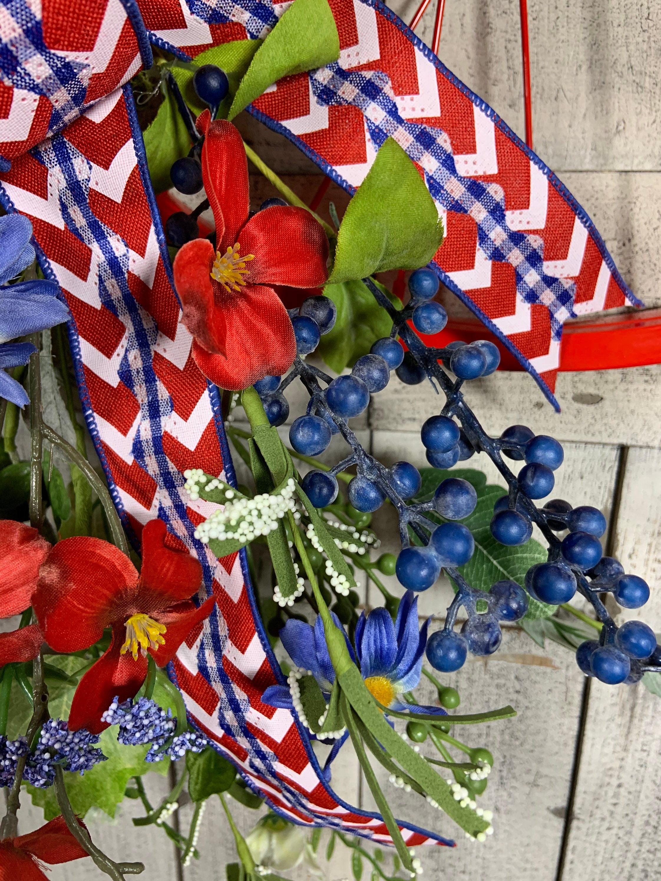 Patriotic Bike Wheel Wreath Independence Day Bicycle Wheel | Etsy