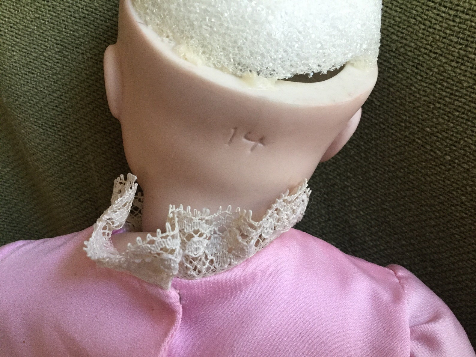 Antique Reproduction Doll Marked 14 on Head. Composition Jointed Body ...