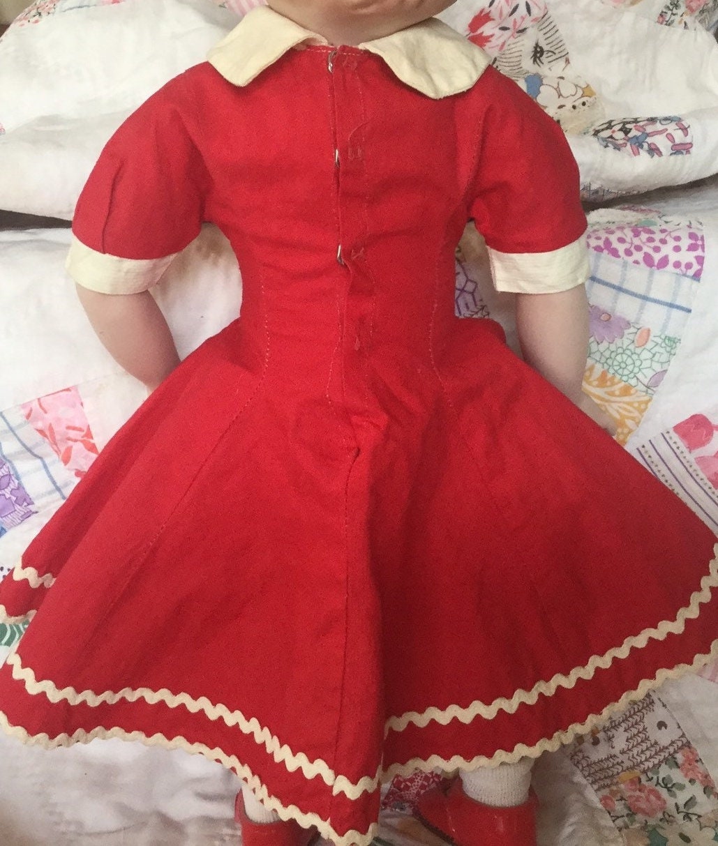 Used Little Orphan Annie Doll. She is Porcelain Bisque With Painted ...