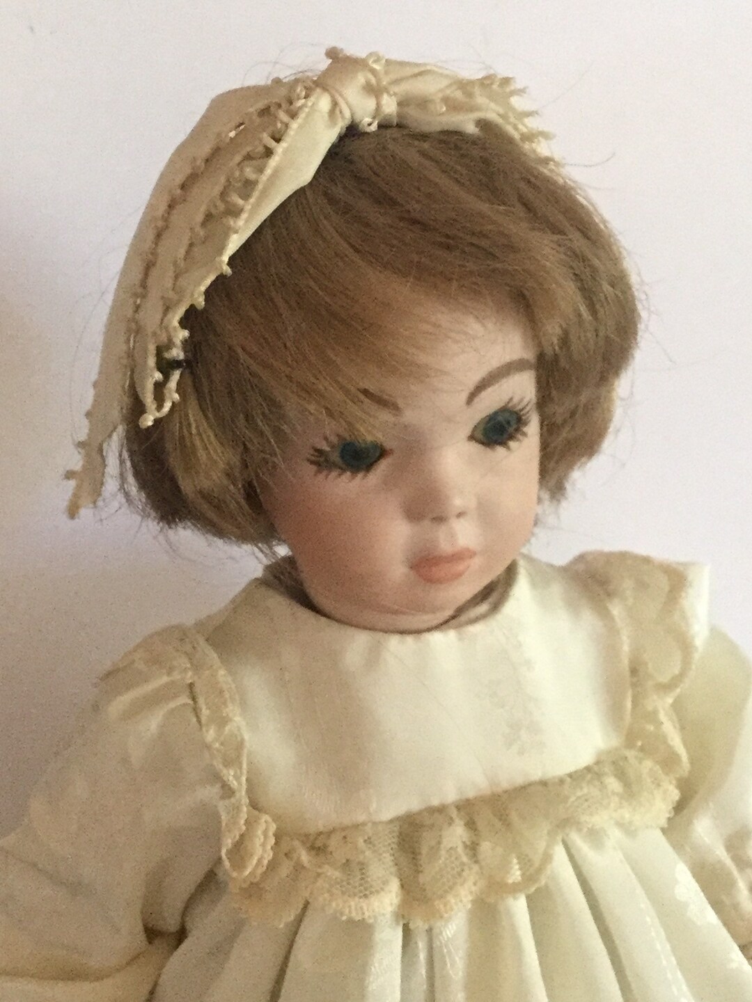 Antique Reproduction Doll 12 Inch Porcelain. - Etsy
