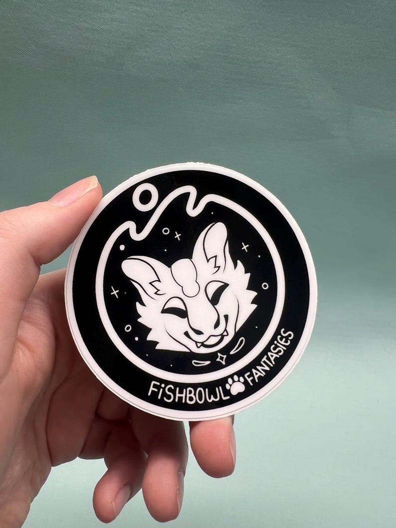 Fishbowl Fantasies Logo Sticker - Etsy