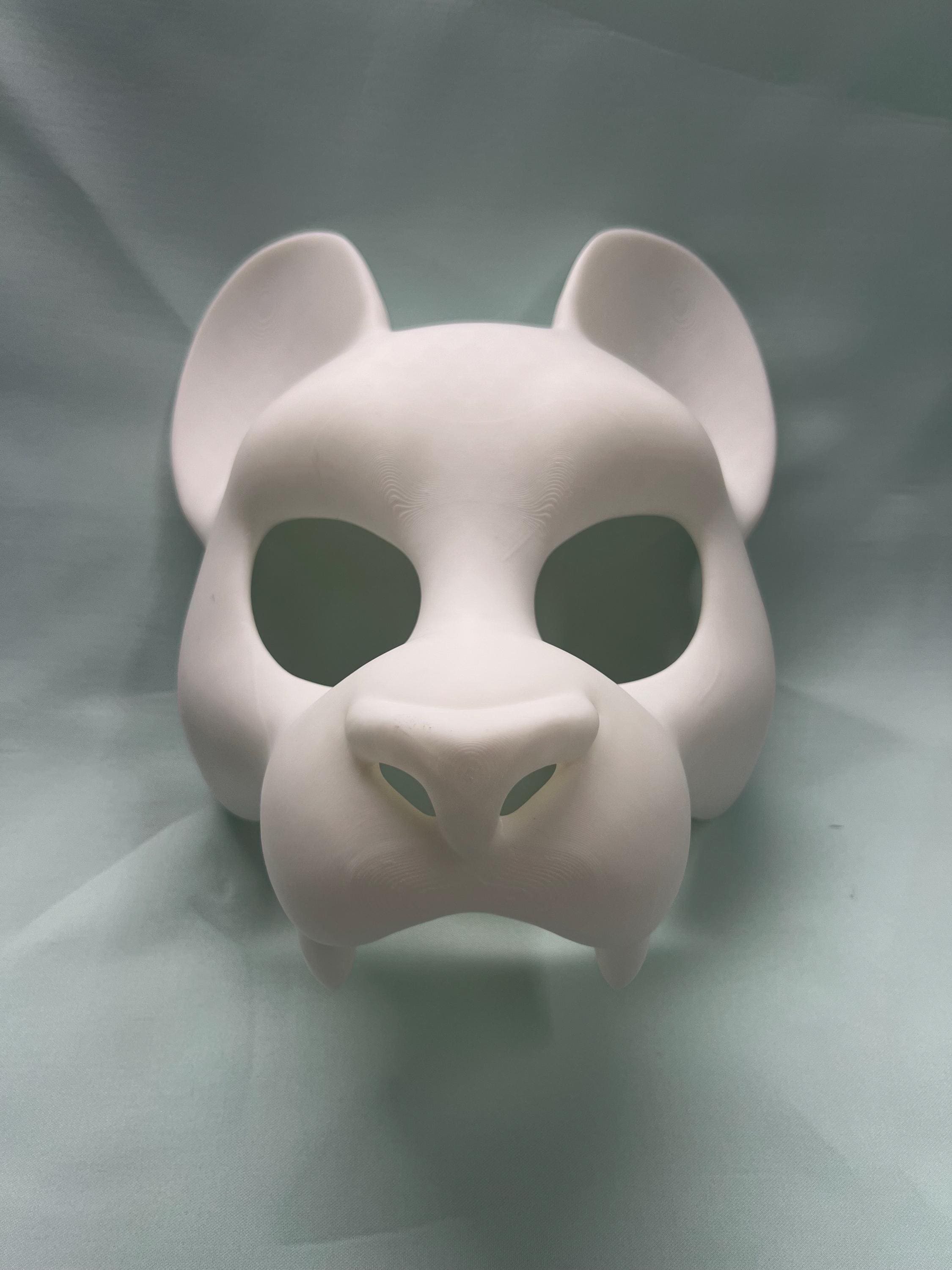 Feline Half Mask (not Prepped) - Etsy