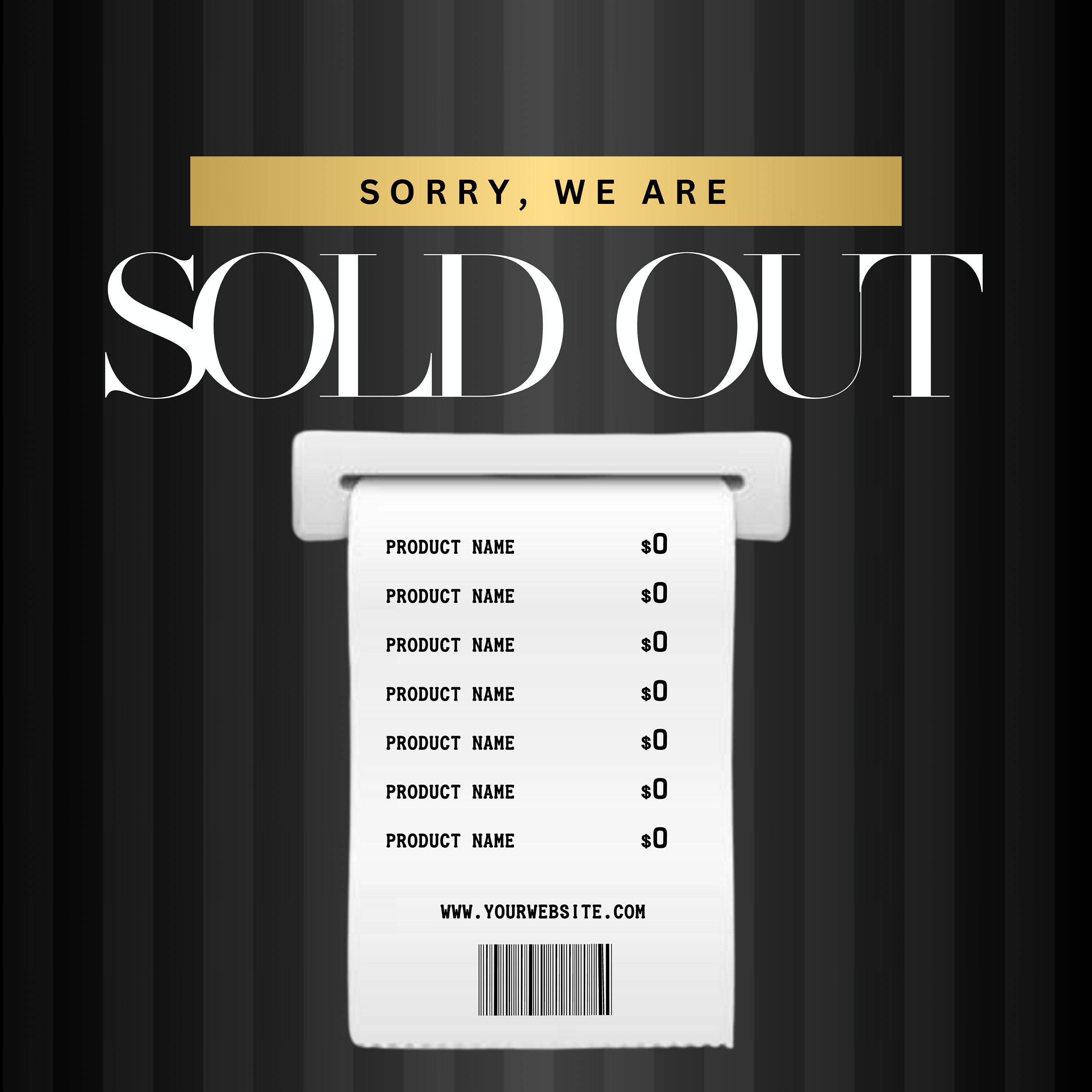 Editable Sold Out Flyer, We Are Sold Out, Diy Sold Out Flyer, We Are ...