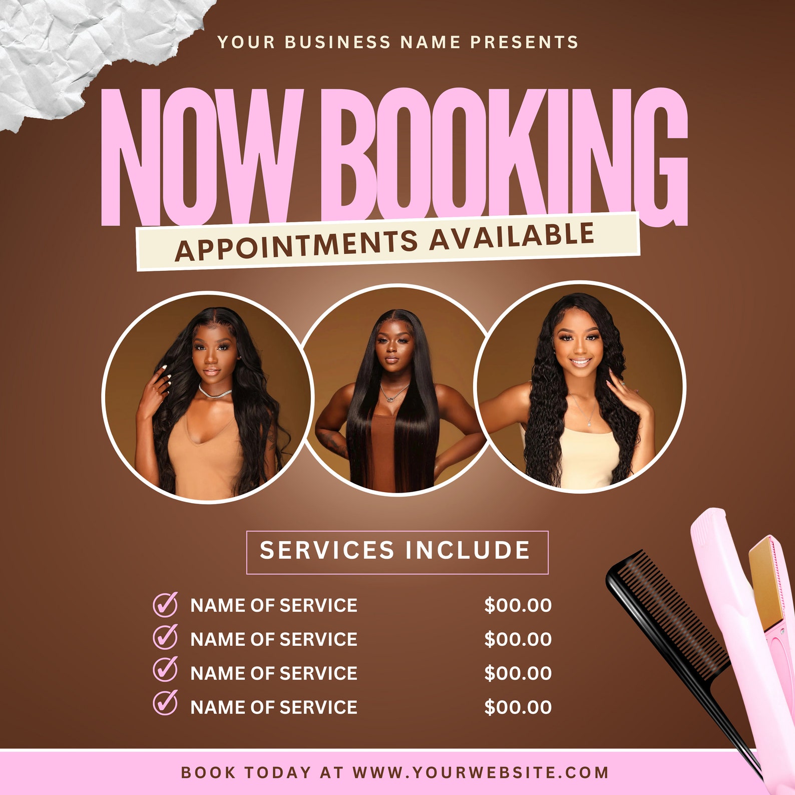 Now Booking Diy Flyer, Appointments Available Flyer, Editable Flyer ...