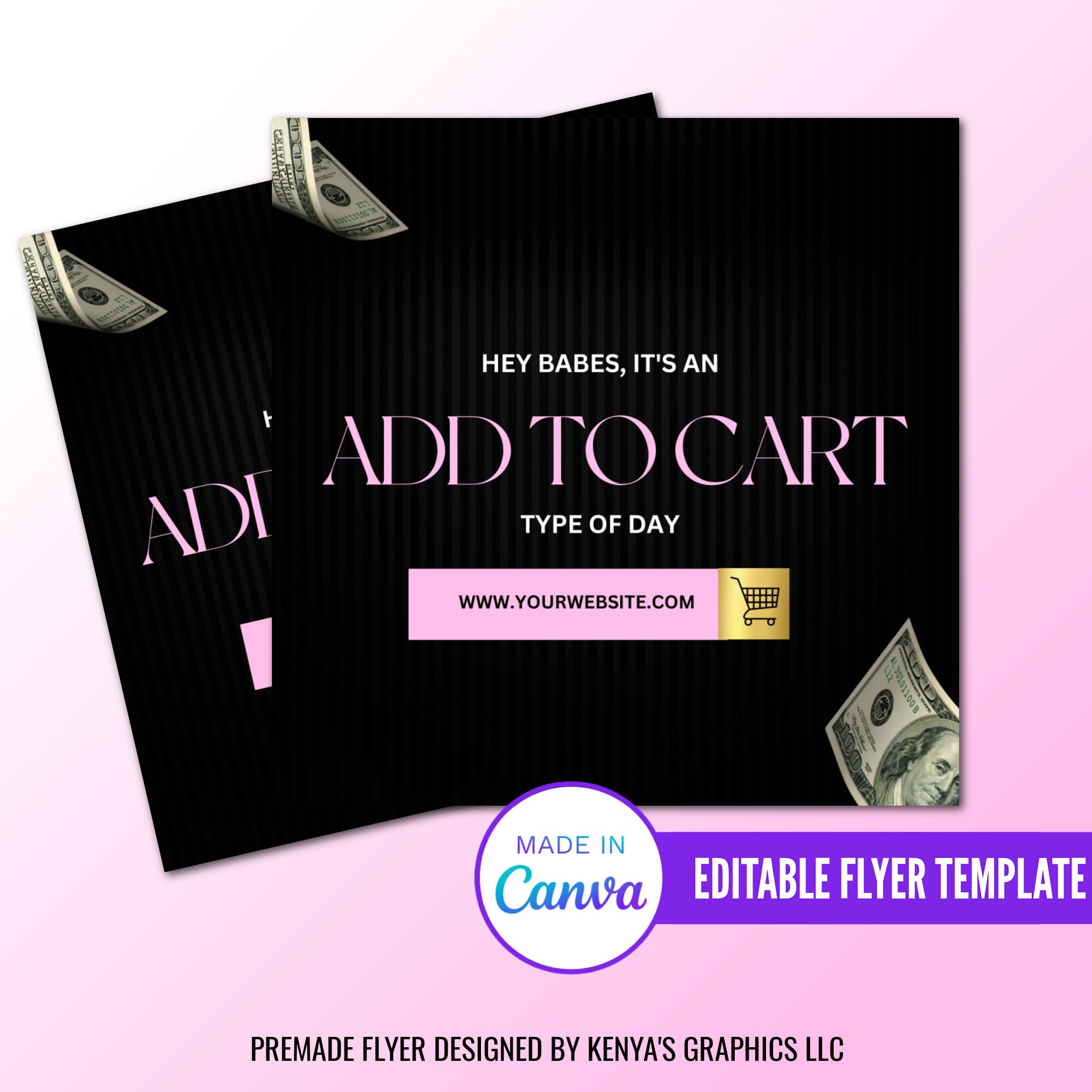 Add to Cart Flyer, Editable Add to Cart Flyer, Business Owner Flyer ...