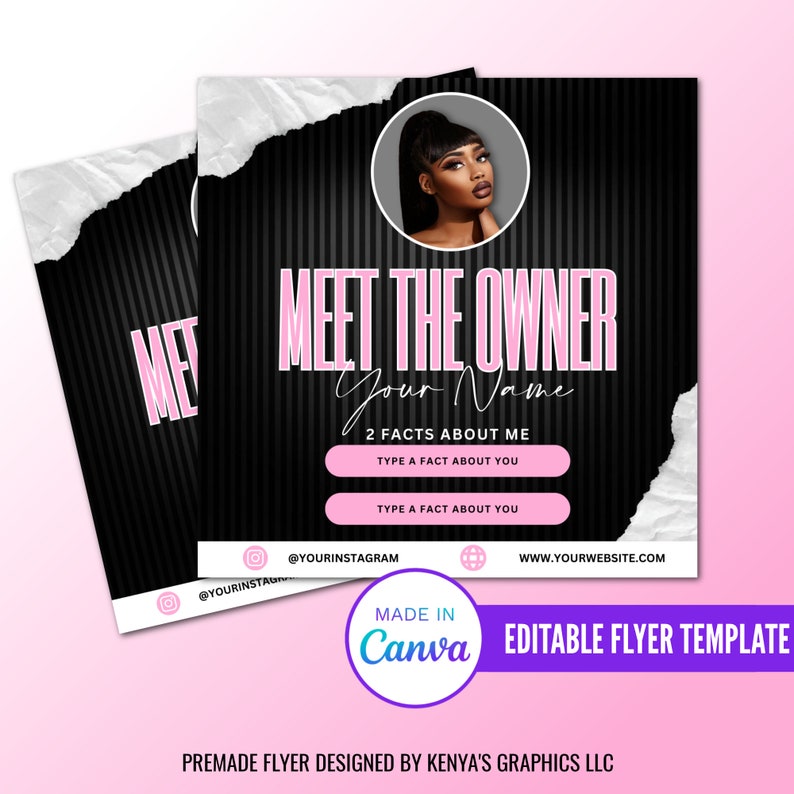Meet the Owner Flyer Meet the Ceo Editable Flyer Instagram - Etsy