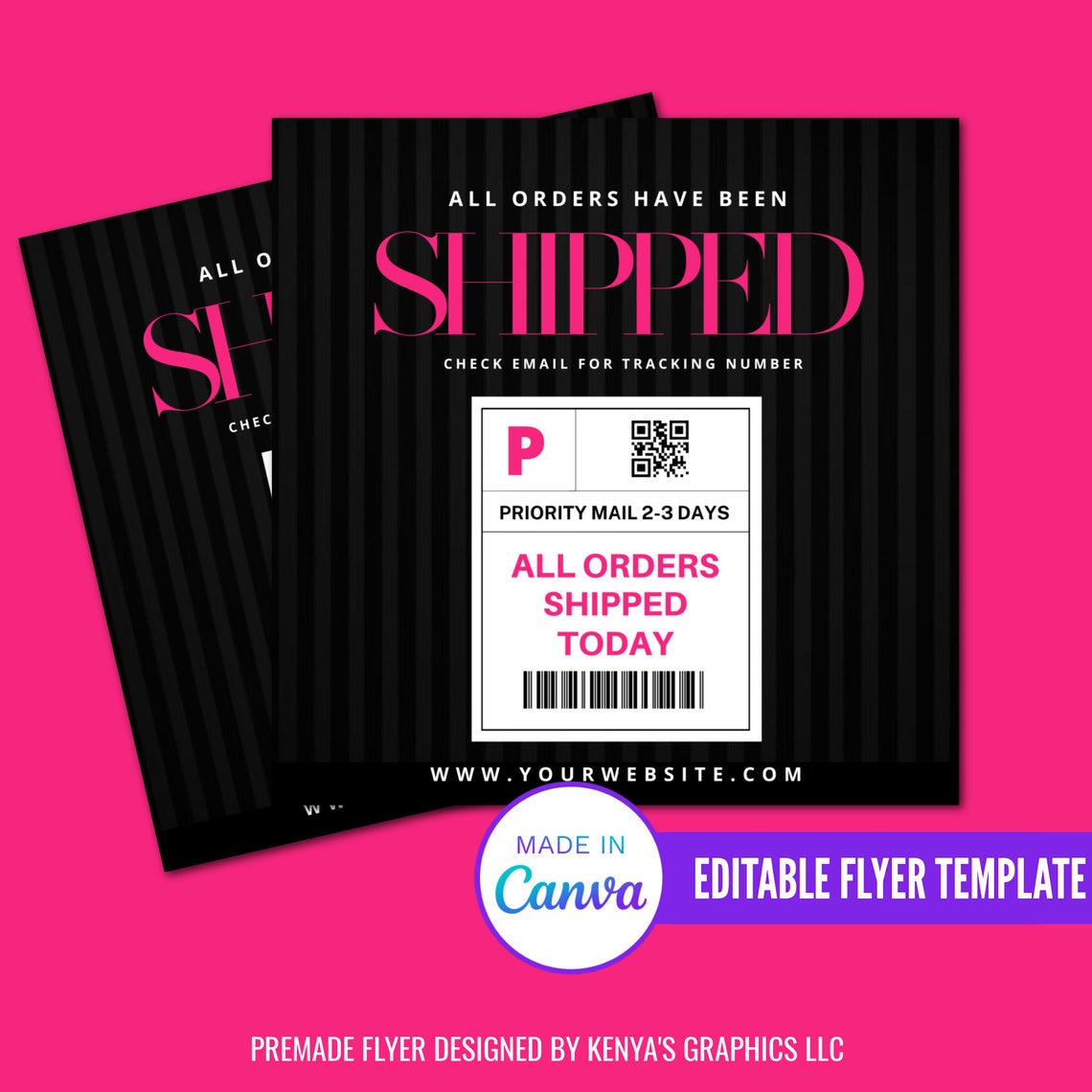 Now Shipped Flyer Shipping Editable Flyer Diy Shipped Flyer - Etsy