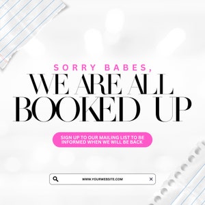 All Booked up Flyer, Business Flyer, Editable Booked up Flyer, Canva ...