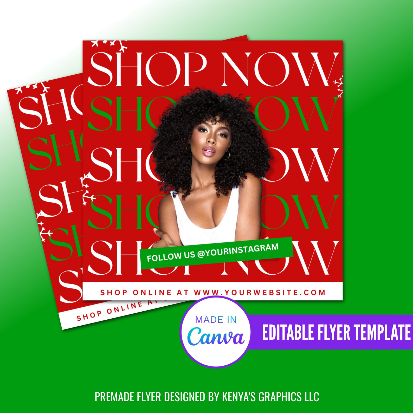 Shop Now Editable Flyer Diy Christmas Themed Shop Now Flyer - Etsy