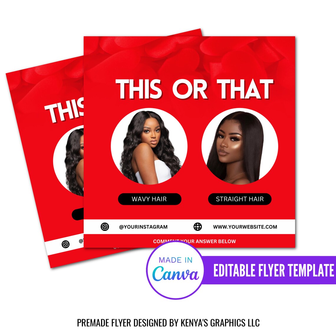 This or That Valentine's Day Flyer Valentine's Day - Etsy