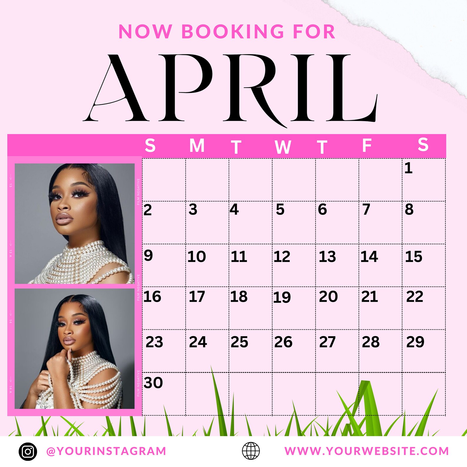 Now Booking Flyer, Editiable Now Booking Calendar Flyer, Now Booking ...
