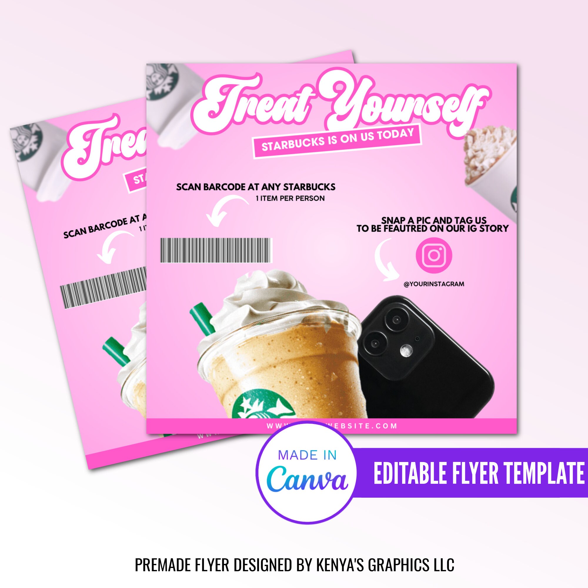 Starbucks Flyer, Starbucks on Us Flyer, Coffee on Us, Starbucks ...