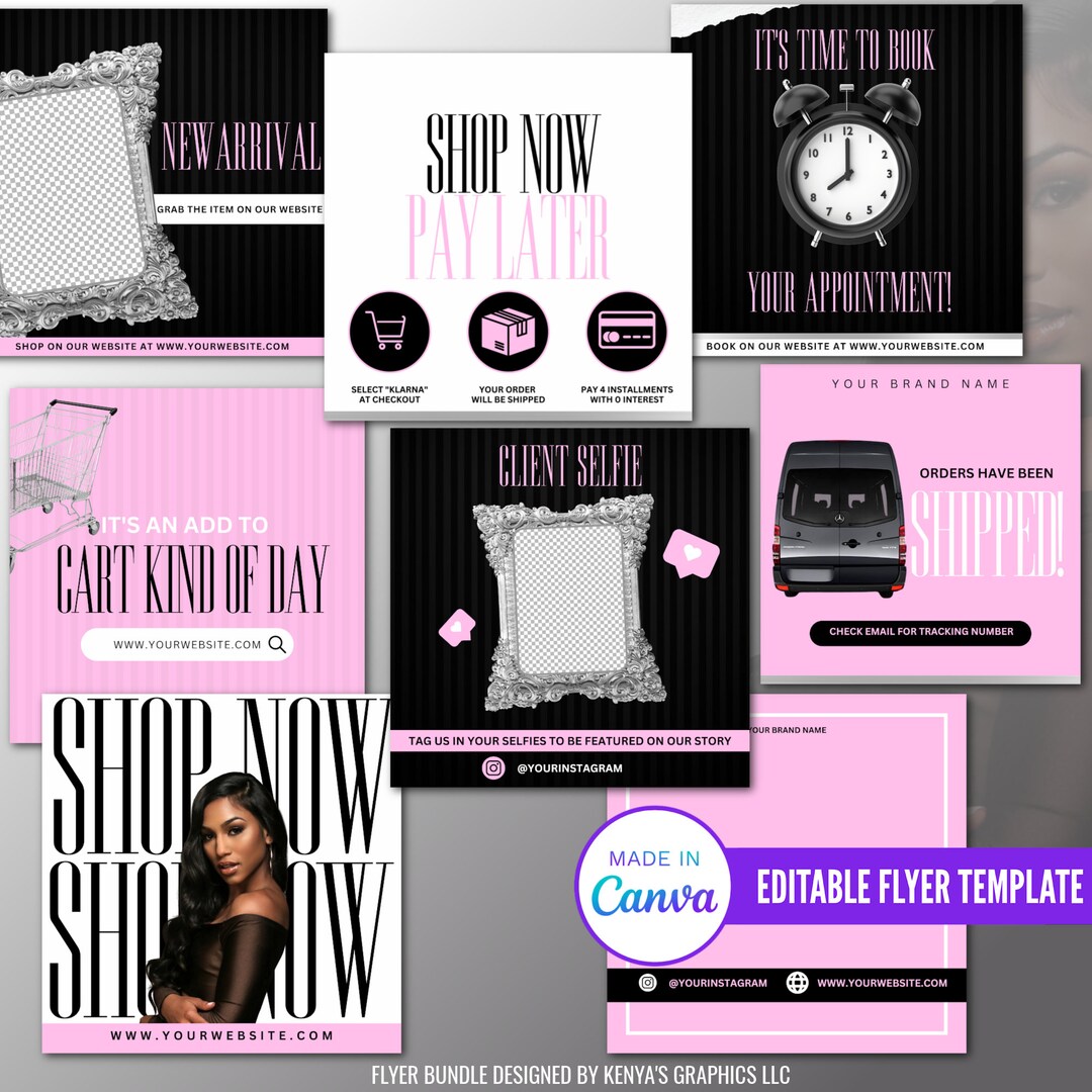 Diy Flyers, Editable Flyer Bundle, Social Media Flyers, Content Post ...