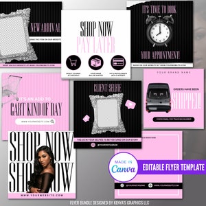 Diy Flyers, Editable Flyer Bundle, Social Media Flyers, Content Post ...