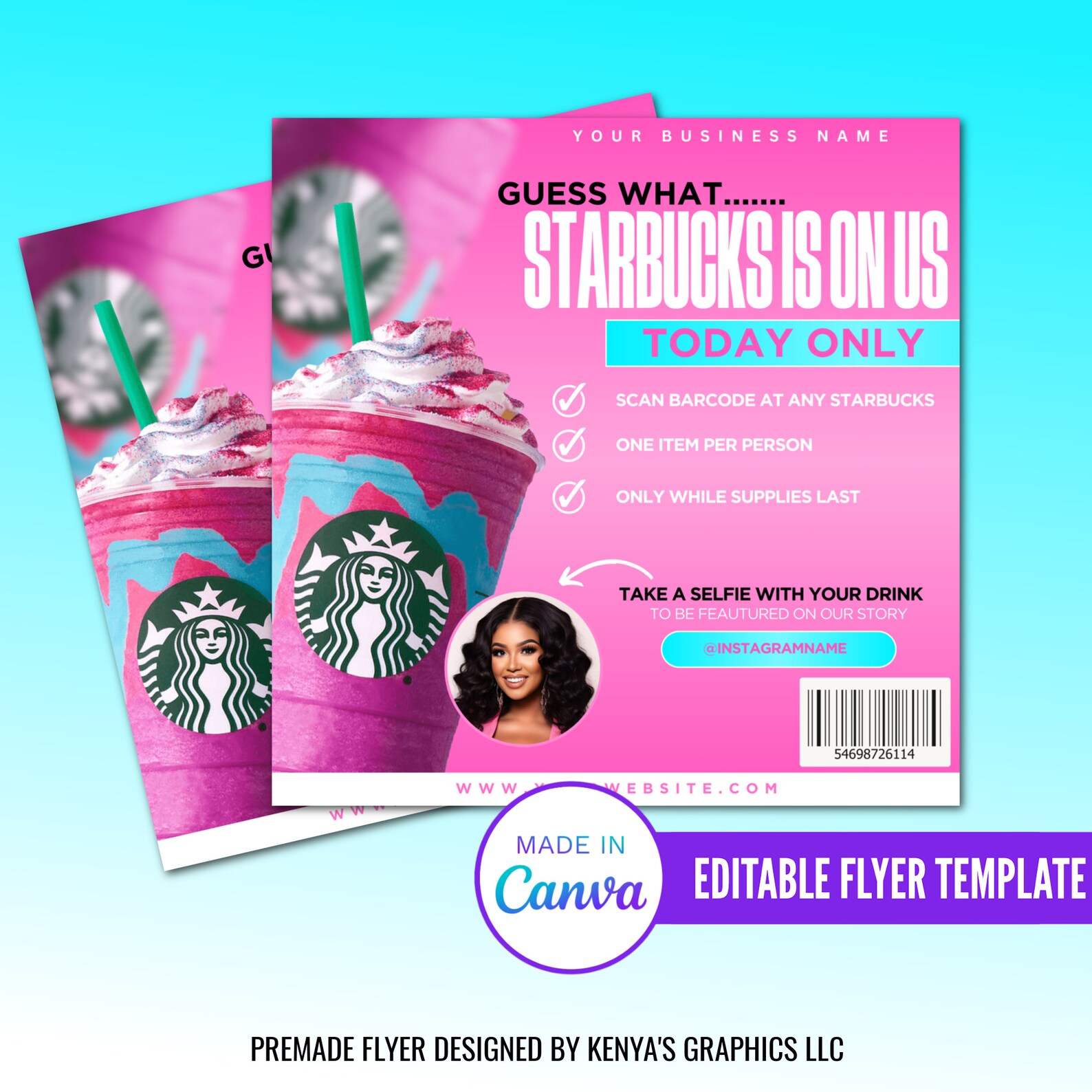 Starbucks Flyer, Starbucks on Us Flyer, Coffee on Us, Starbucks ...