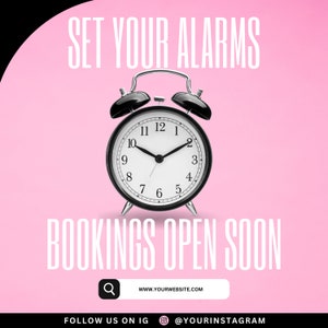 Booking Soon Flyer, Editiable Booking Flyer, Instagram Post Flyer, Diy ...