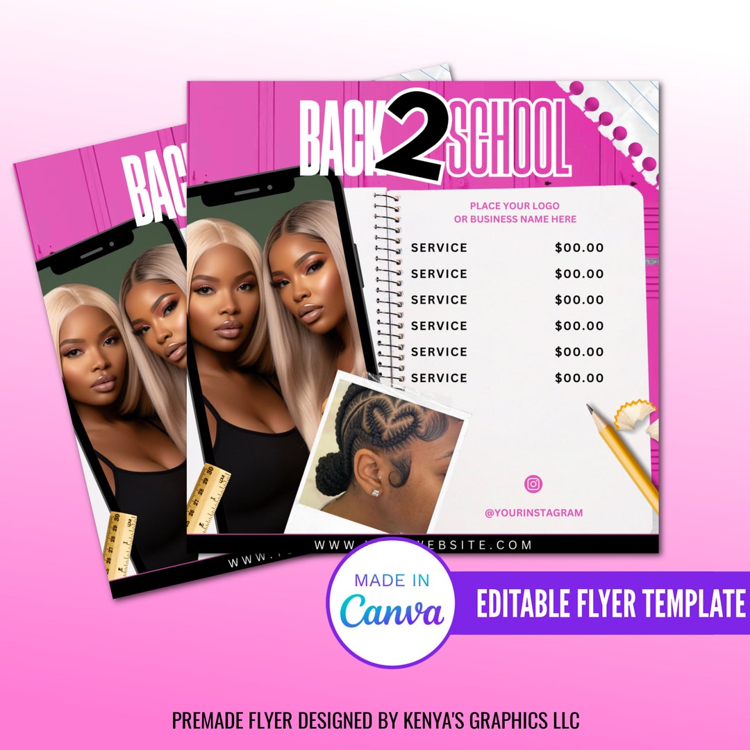 Back to School Flyer, Diy Back to School Sale Flyer, Service Flyer ...
