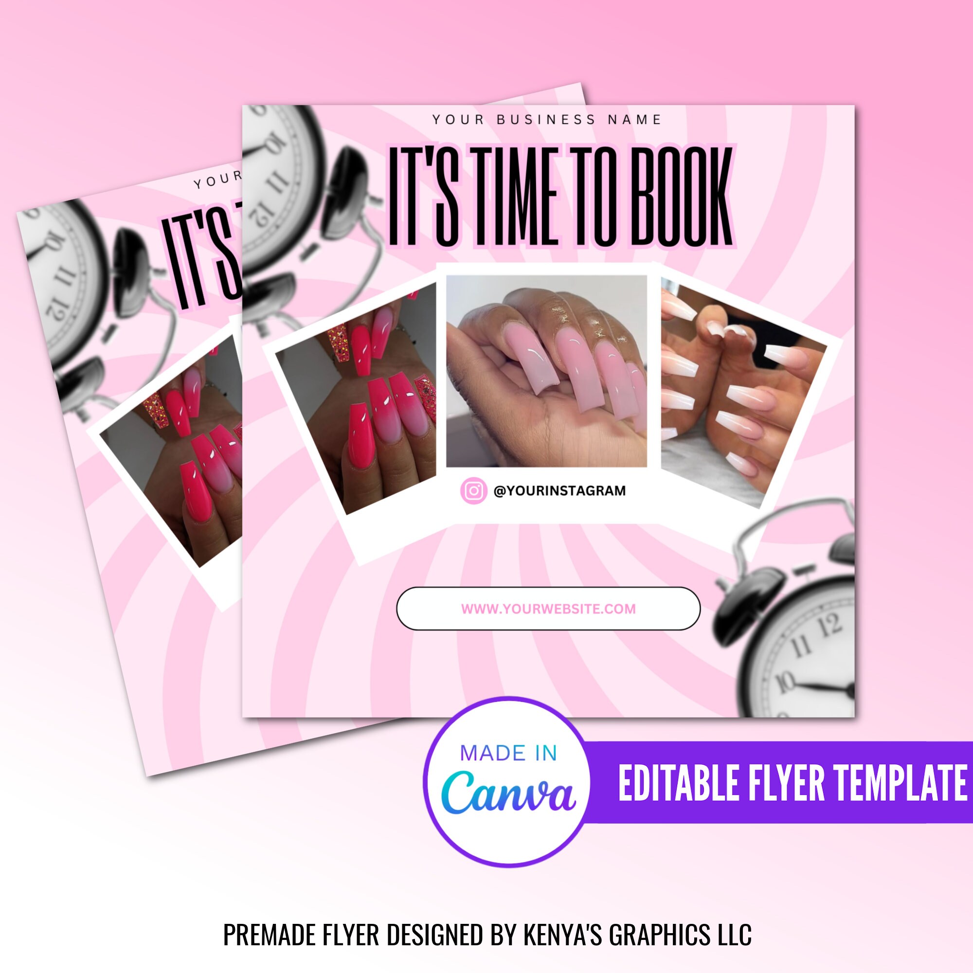 Book Now Editable Flyer Appointment Flyer Social Media Flyer - Etsy