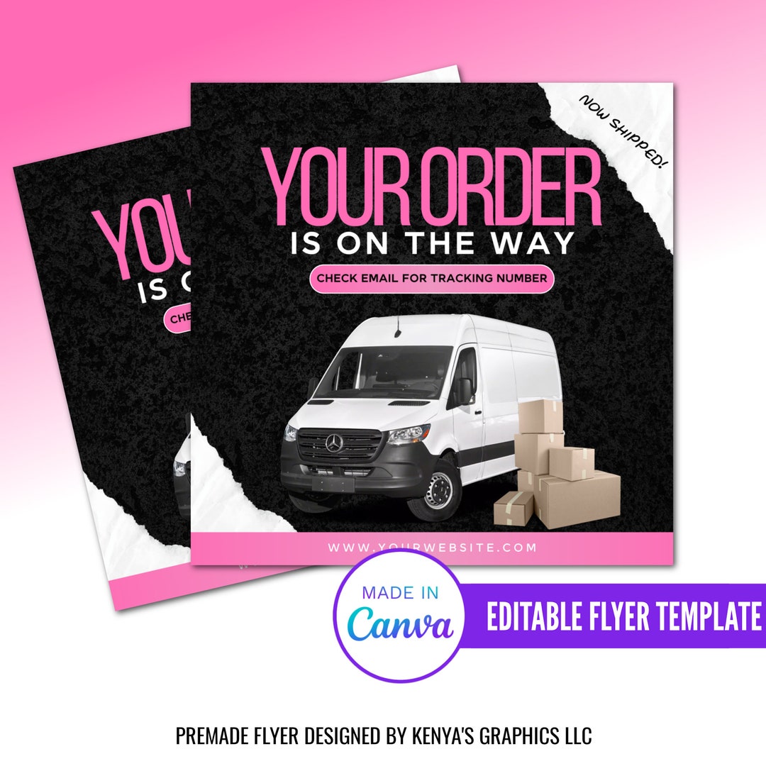 Now Shipping Flyer Design, Order How Now Shipped Flyer, Instagram Post ...