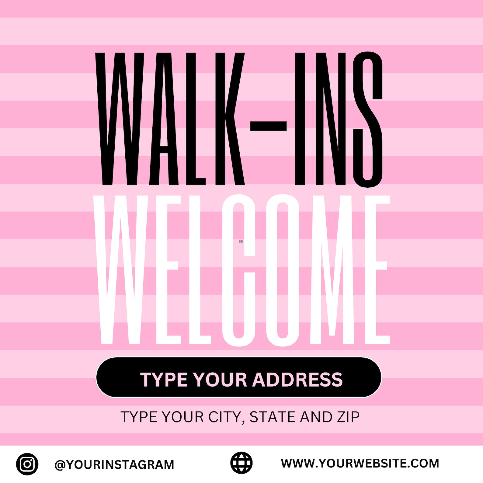 Walk-ins Welcome Flyer, Walk-in Editable Flyer Template, Business Diy ...