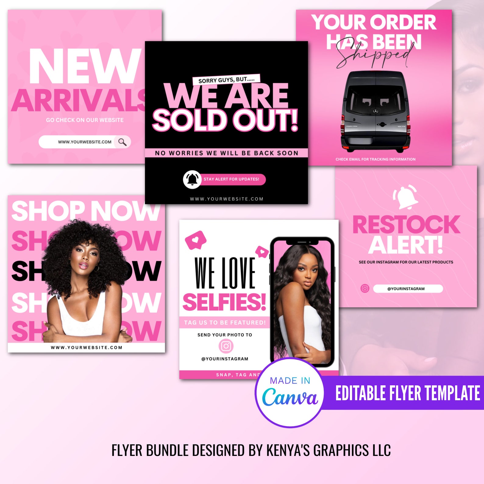 Diy Flyers, Editable Flyer Bundle, Social Media Flyers, Content Post ...