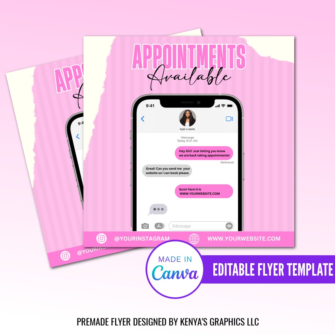 Appointments Available Editable Flyer Diy Book Now Flyer - Etsy