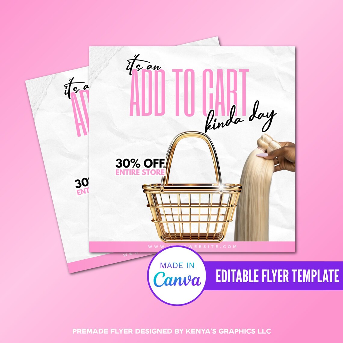 Editable Add to Cart Flyer, Diy Add to Cart Flyer, Business Service ...